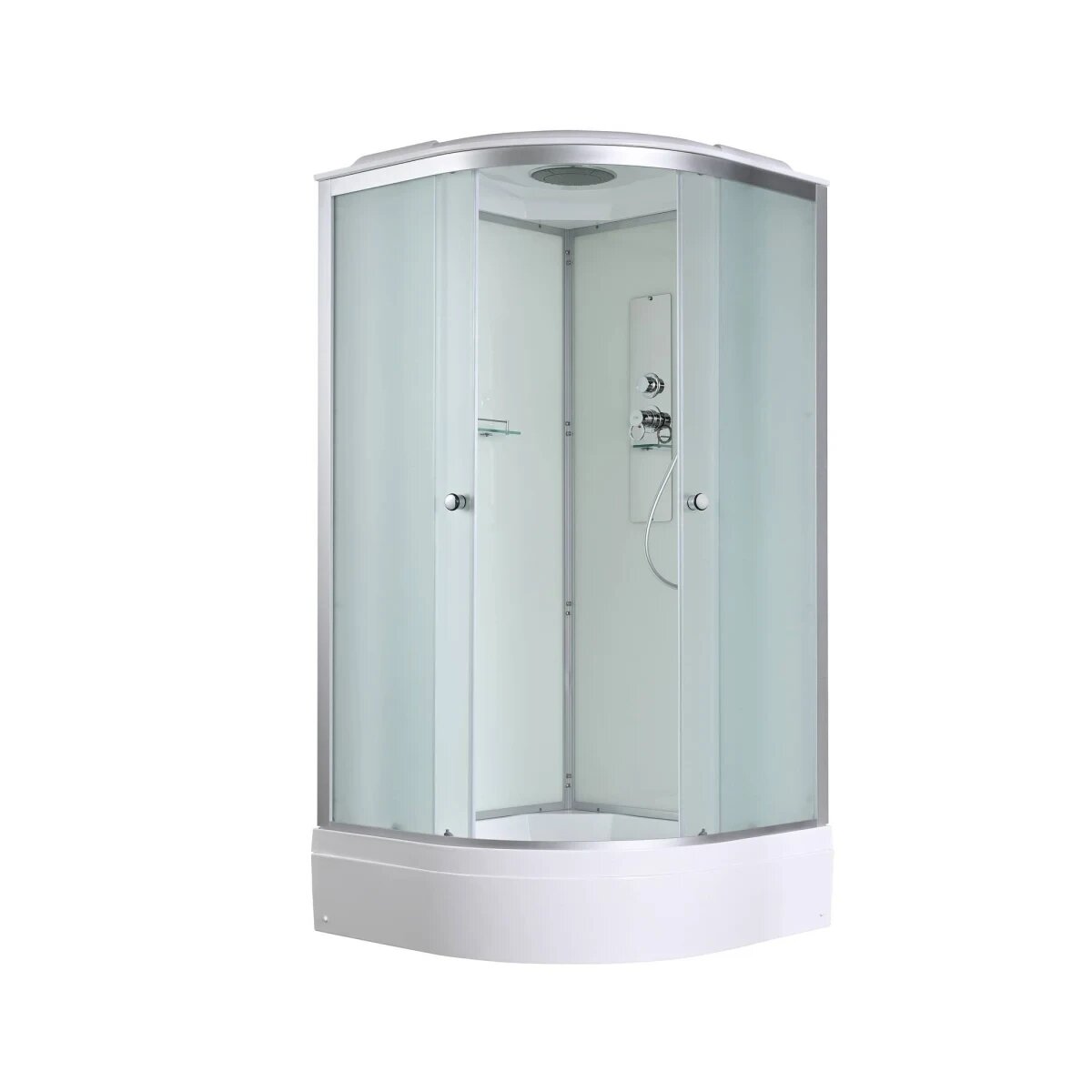 Душевая кабина AvaCan D3090 стандартная, 90x90x215 см, четверть круга, средний поддон, профиль алюминий