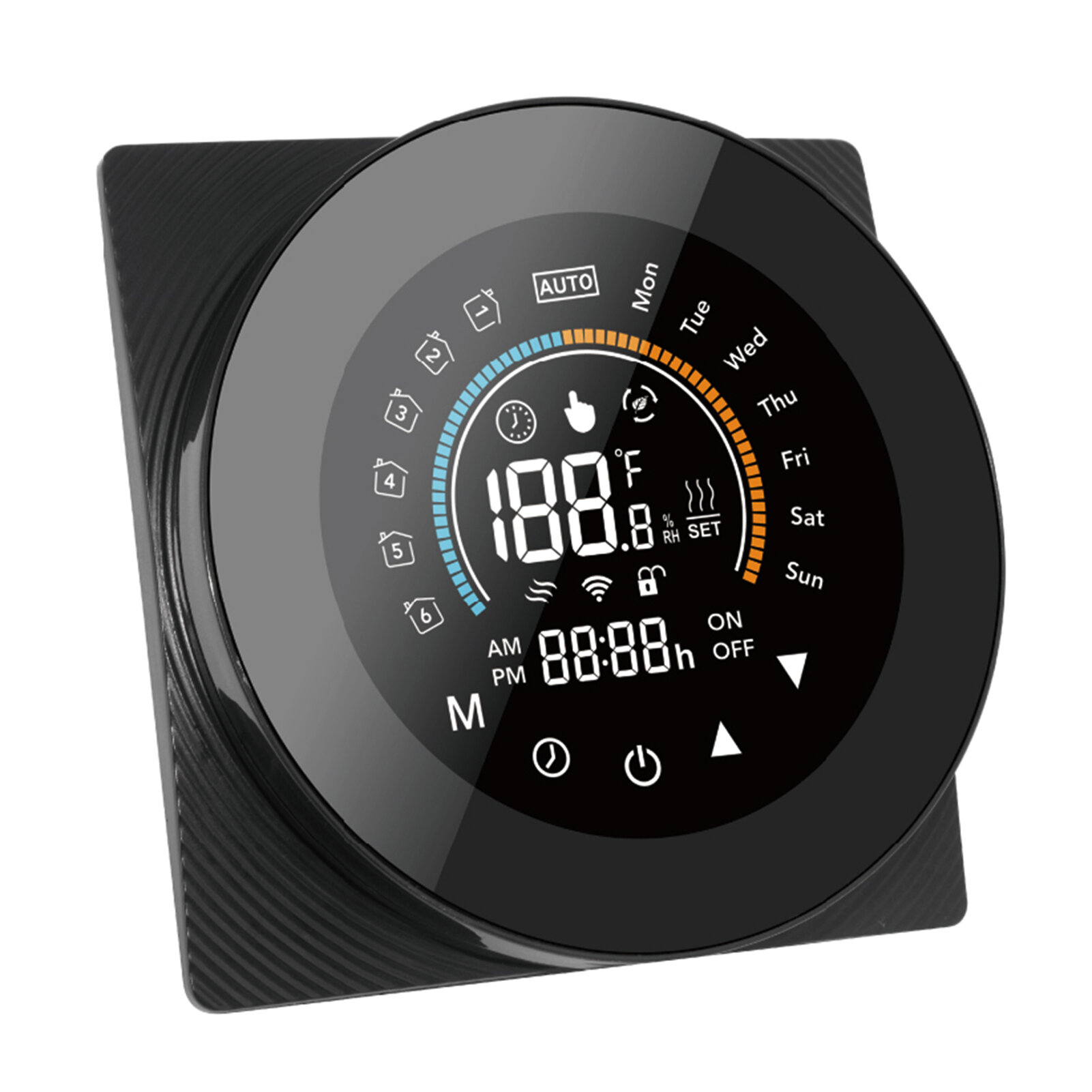 Умный термостат Tuya ZigBee для водонагревательного/газового котла, цифровой регулятор температуры, большой ЖК-дисплей, сенсорные кнопки, голосовое управление, совместимость с Assistant и Alexa/Xiaodu/Tencent Xiaowei/DingDong/