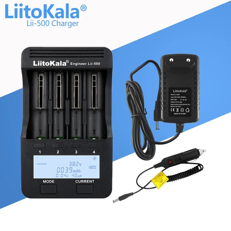 LiitoKala Lii-500 Зарядное устройство 4x18650