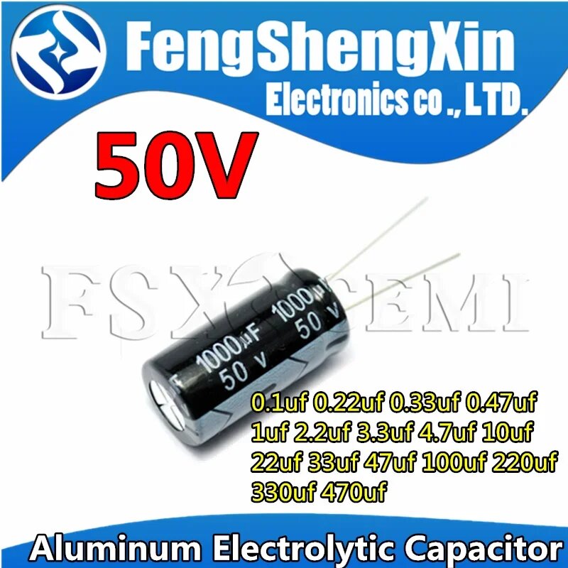 Набор из 10 алюминиевых электролитических конденсаторов FSXSEMI 50В 50V4700UF 18X35mm