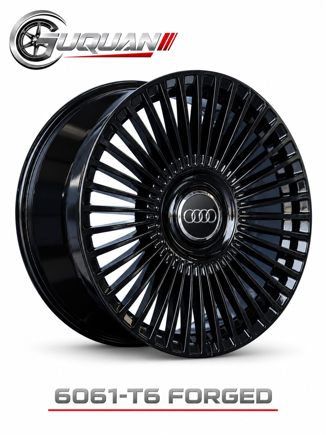 Кованый колесный диск ABW 3243E2090-1 R20 9J ET30 5x112, глянцевый черный, полное покрытие