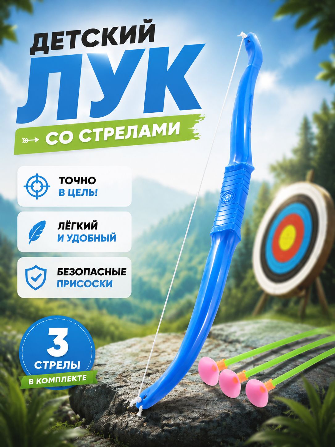 Лук со стрелами детский / Лук для стрельбы