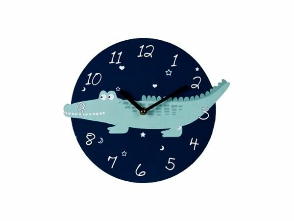 Детские настенные часы весёлый зоопарк: крокодил, МДФ, 28 см, Y36400600-1