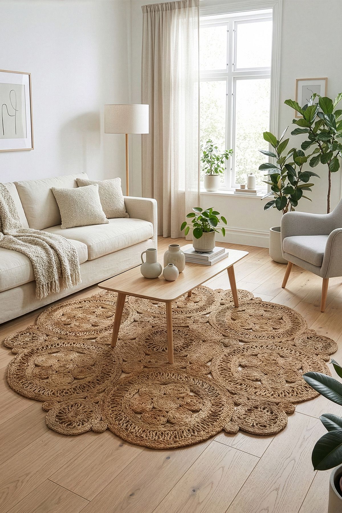 Koza Home Ковер 120x120 см бежевый