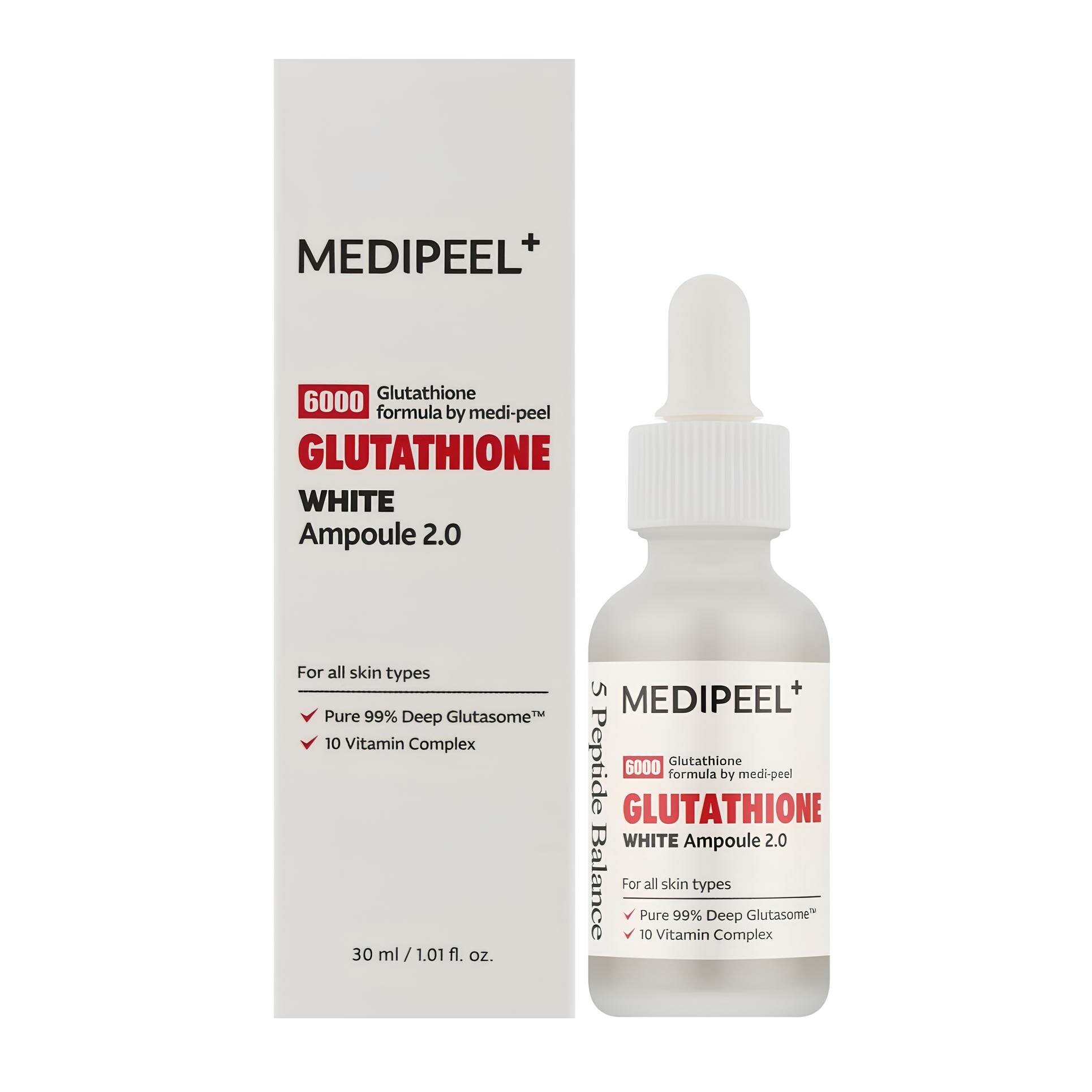 MediPeel Glutathione White Ampoule 2.0 -увлажняющий сывороточный крем‑ампул 30мл.