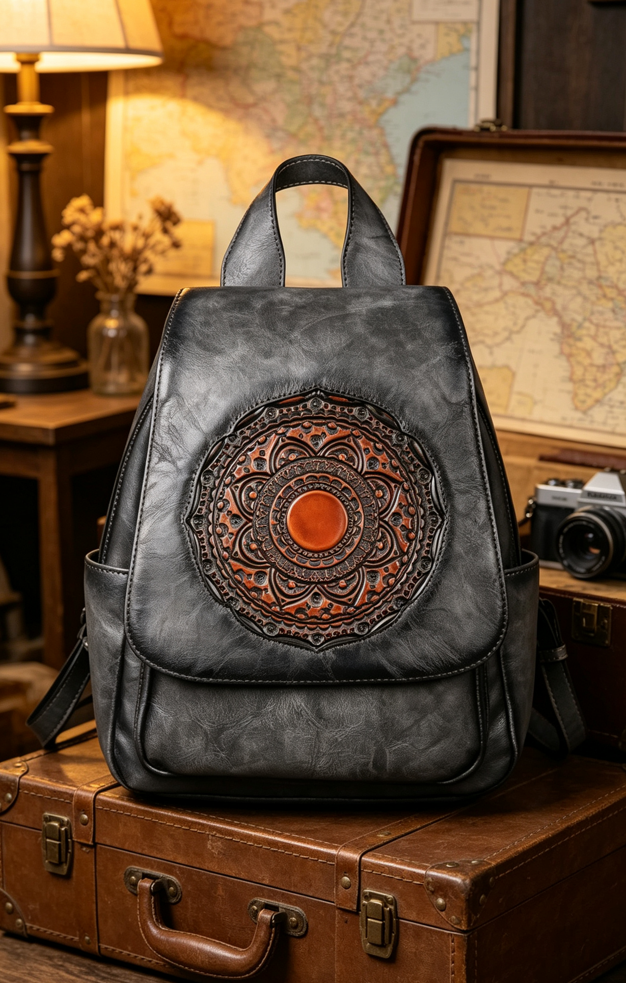 Рюкзак кожаный женский ручной работы Hand Made