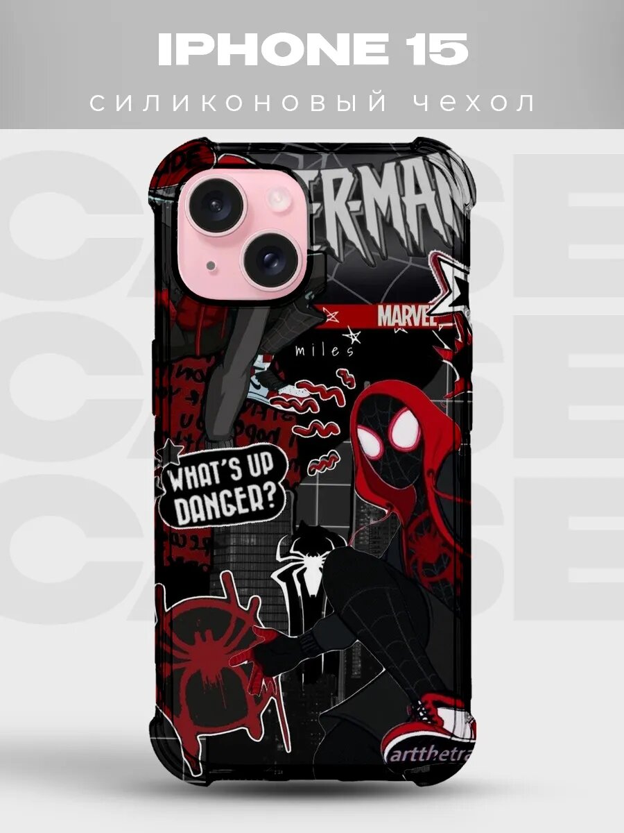 Чехол на iPhone 15 Человек-паук spider man человек паук