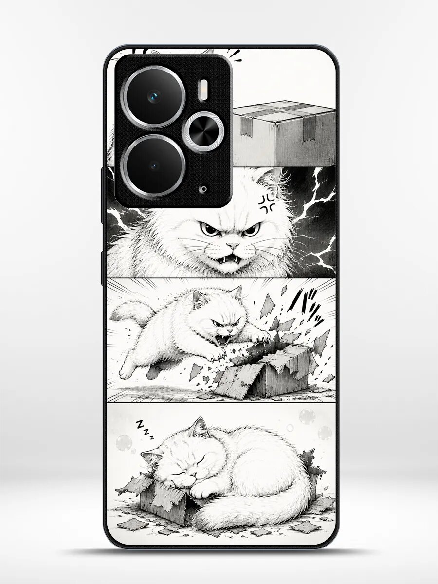 Чехол на Realme 14 5G Коты злые