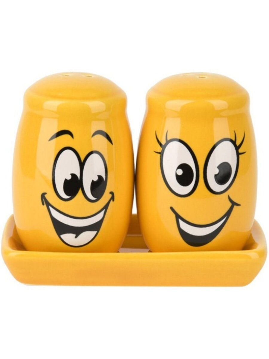 Набор для специй солонка/перечница на подставке Dolomite Smile