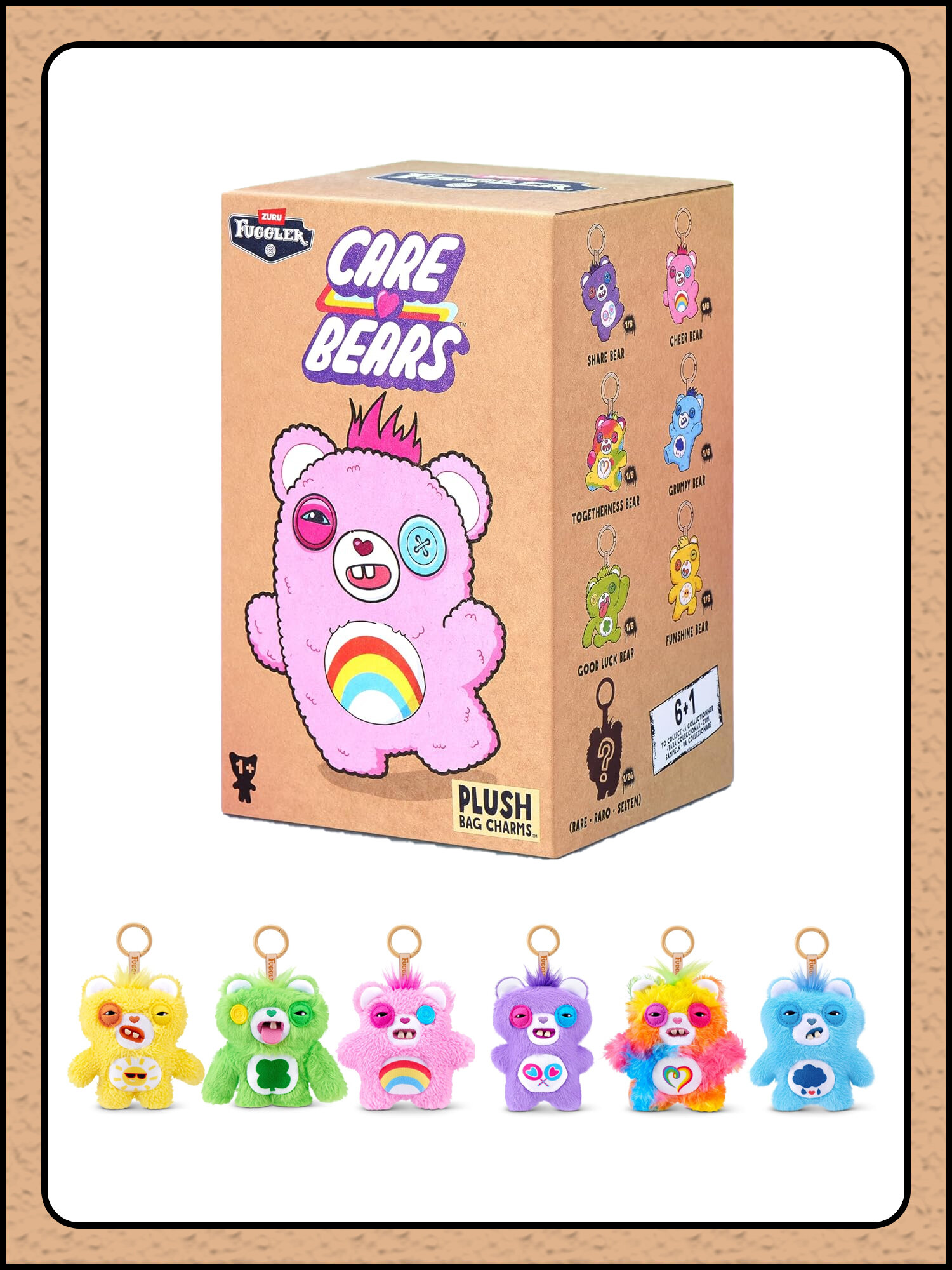Fuggler CARE BEARS Подвеска в виде мягкой игрушки