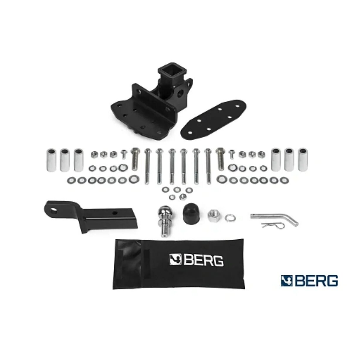 Фаркоп под квадрат Berg для Toyota Land Cruiser (Тойота Ленд Крузер) 200 (кроме Executive и TRD) 2007-2021, шар E, 2500/120 кг, F.5713.006