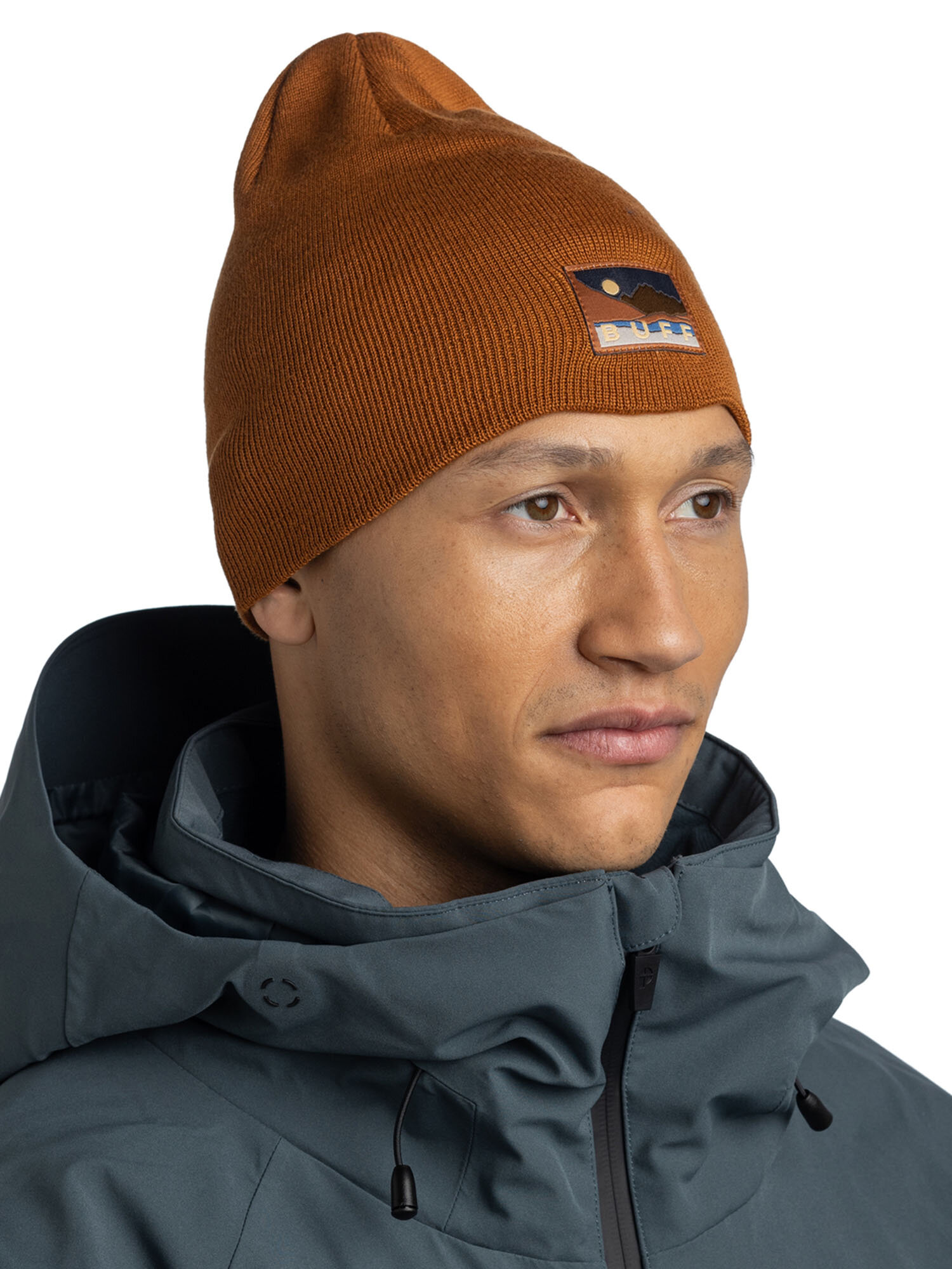 Шапка Buff Knitted hat lilon long для взрослых и детей, размер OneSize, коричневый — фото 1