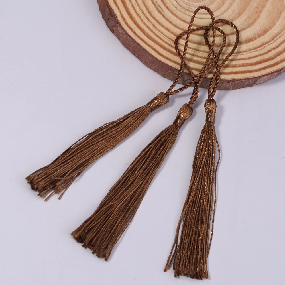 Кисточки полиэстеровые Yellow Brown, 30шт, Spike80 rope50