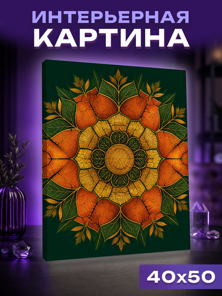 Интерьерная картина Земное сердце мандалы