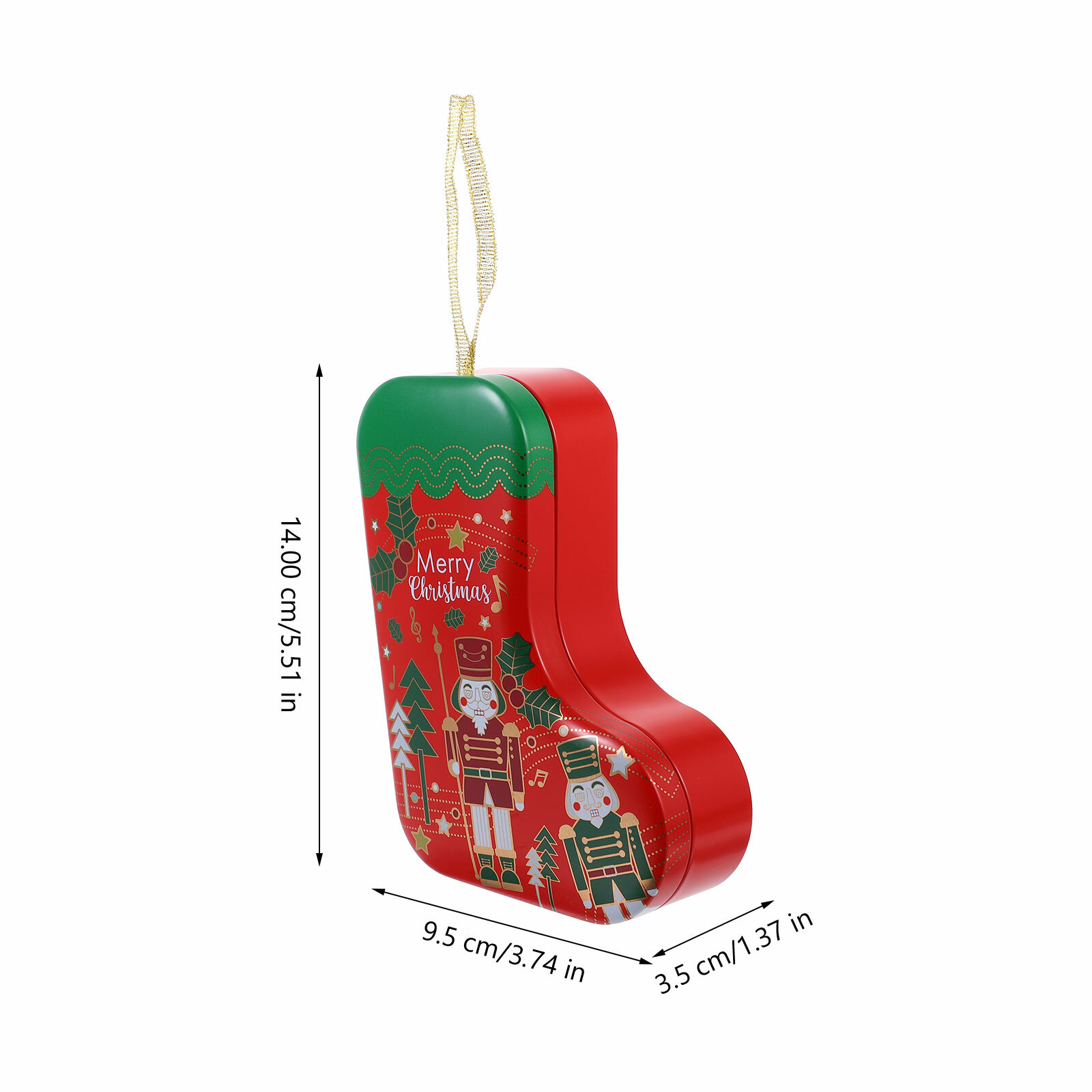 Коробка Для Конфет В Форме Чулка Рождественская Тематика 14.00X9.50X3.50Cm