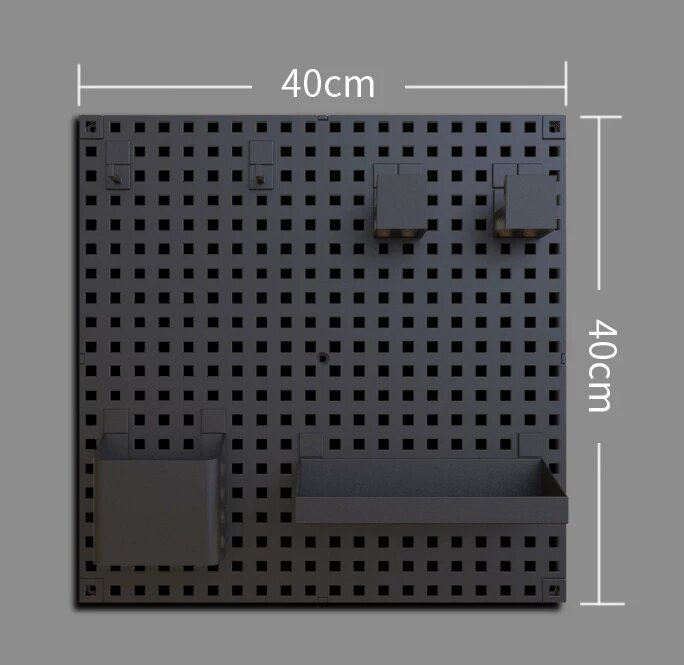 Геек-стиль 40x40см черный пластиковый пегборд для хранения