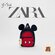 Рюкзак детский Zara, красный, Микки Маус, размер маленький, высота 26 см