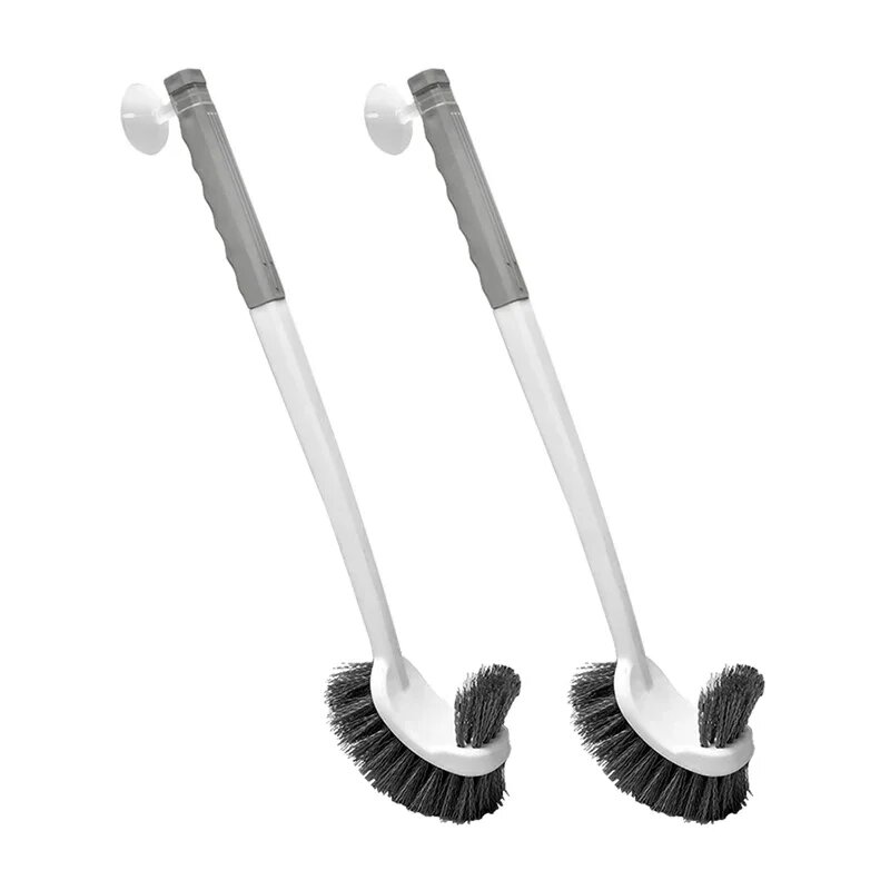 Щетка для унитаза с длинной ручкой Серый, grey-2pcs