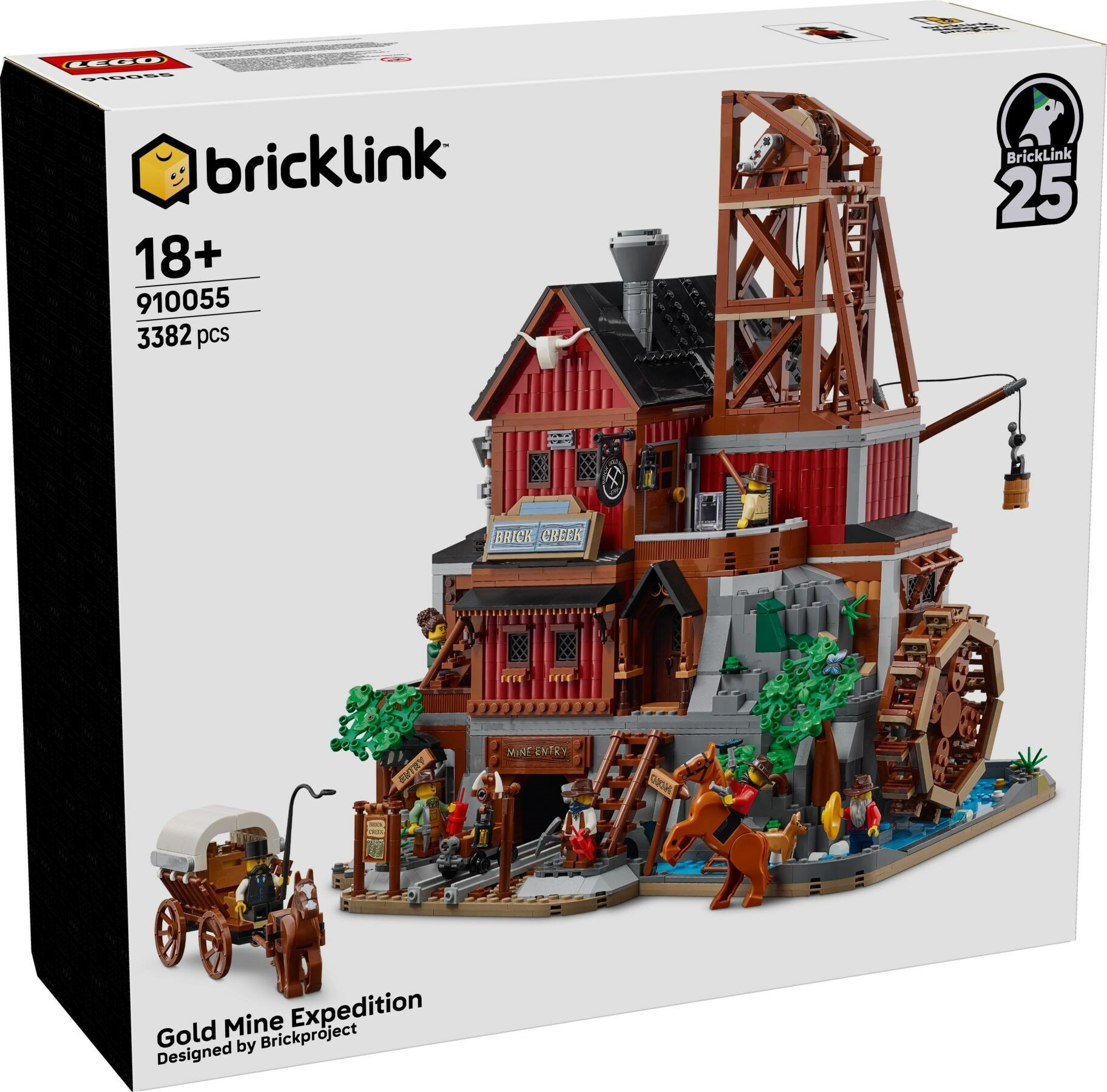 Конструктор LEGO Bricklink 910055 Золотой прииск. 3382 детали, 18+
