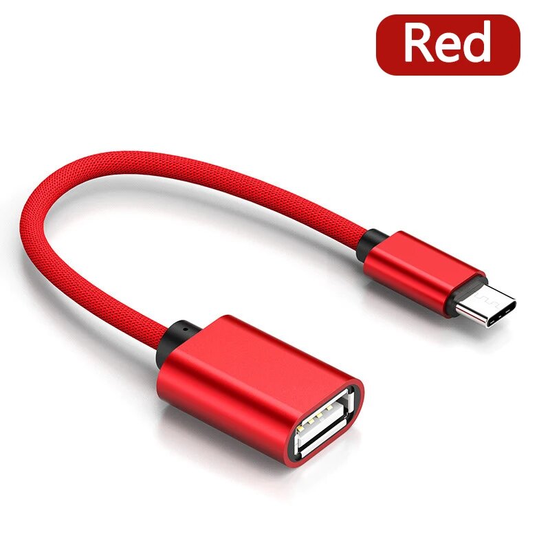 USB-адаптер Type-C Нейлоновый кабель USB C типа C «папа» к USB 3.0 A «мама» OTG-адаптер для Red