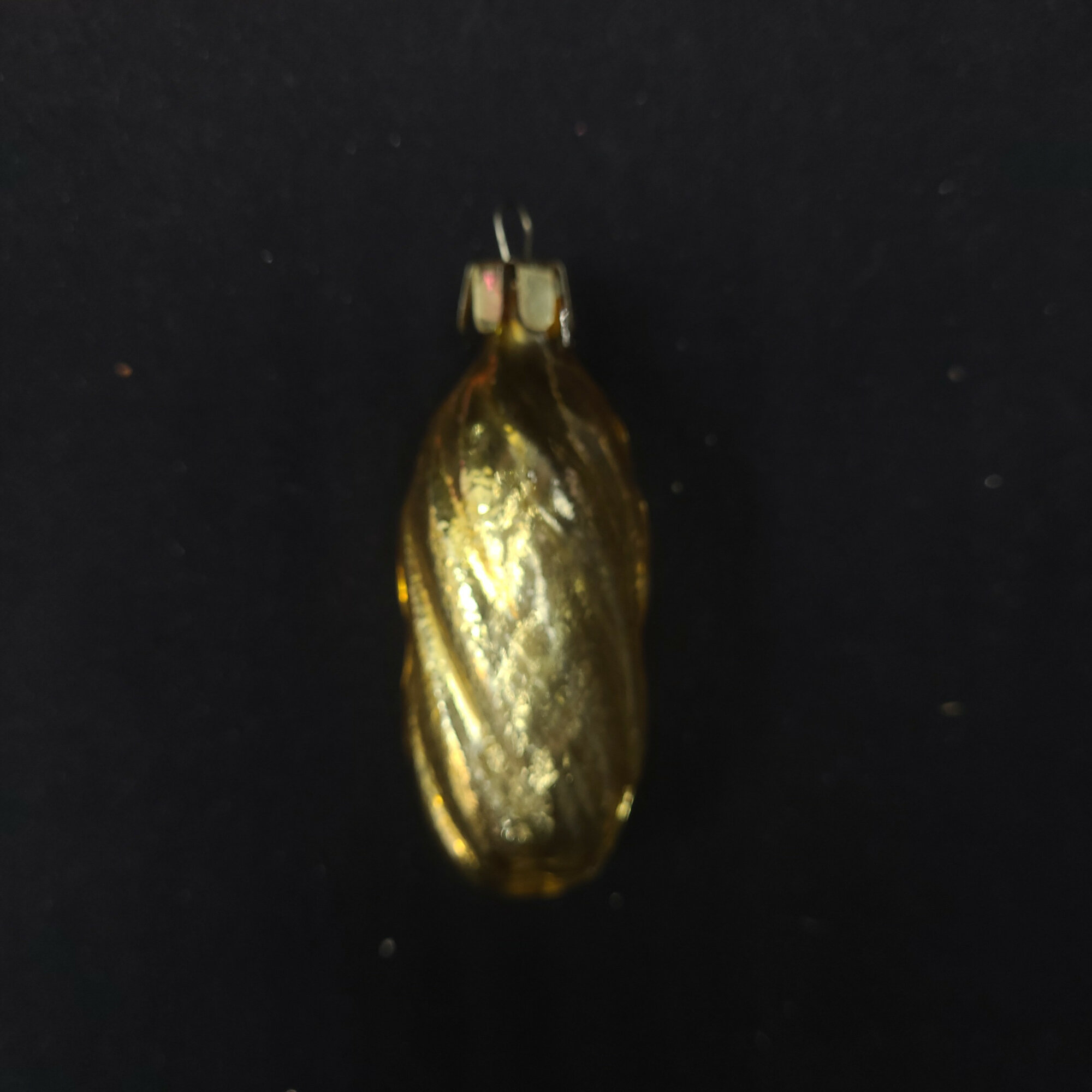 Елочная игрушка винтажная, СССР. Стекло, подвесное украшение продолговатой формы