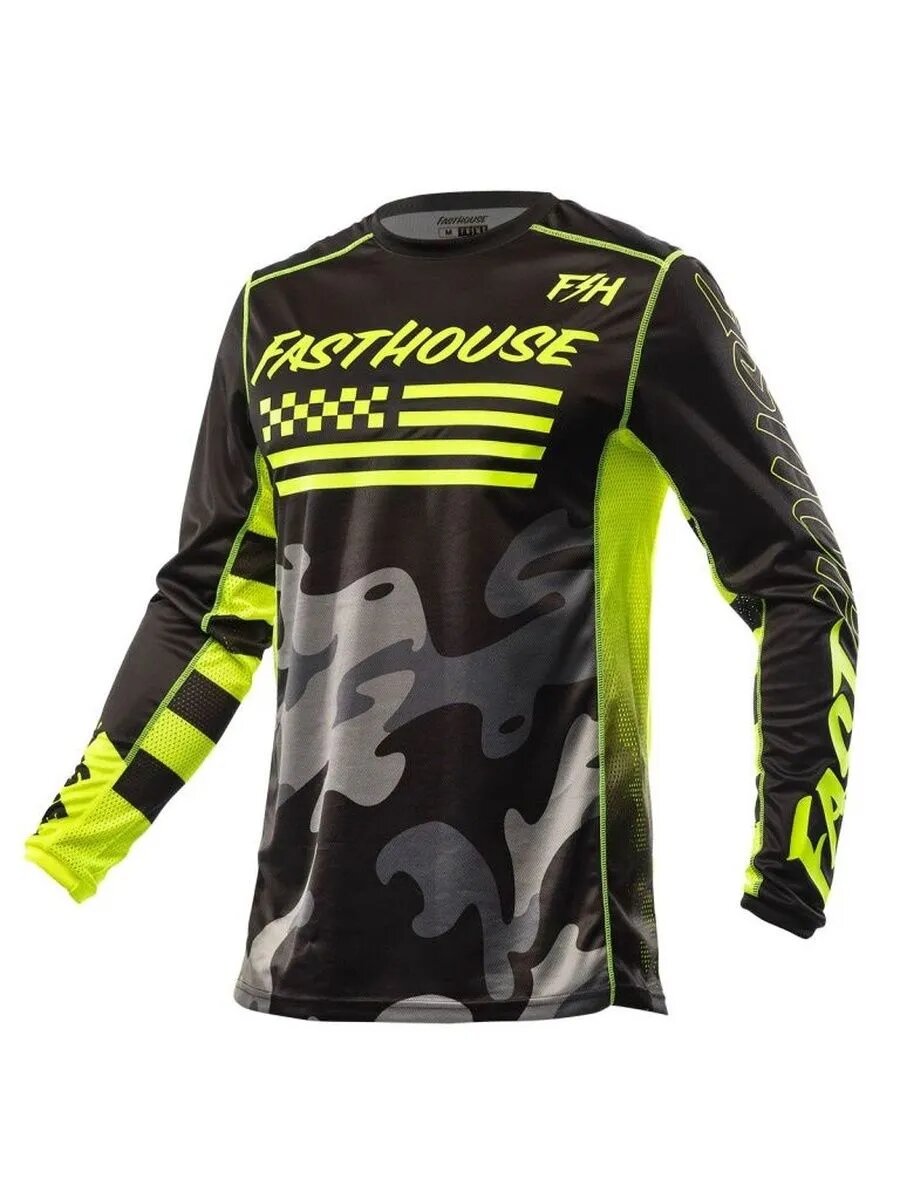 Джерси Fasthouse Grindhouse Riot Black High Viz, XL