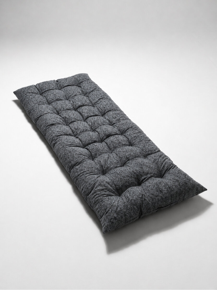 Ватный матрас-топпер BusyTEX 80х200 см двусторонний тонкий с наполнителем холофайбер — фото 1