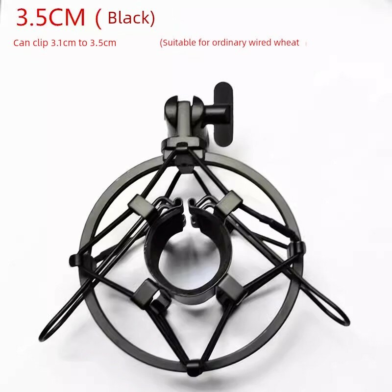 Black Handheld Wired Microphone, 3.5CM Size, Reliable for Interviews and Podcasts