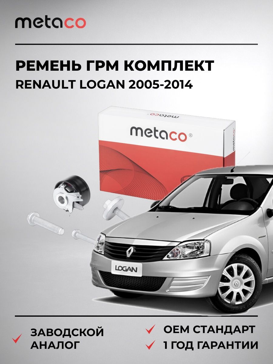 Ремень ГРМ к-кт METACO 1170018 Рено Логан Renault Logan 2005-2014