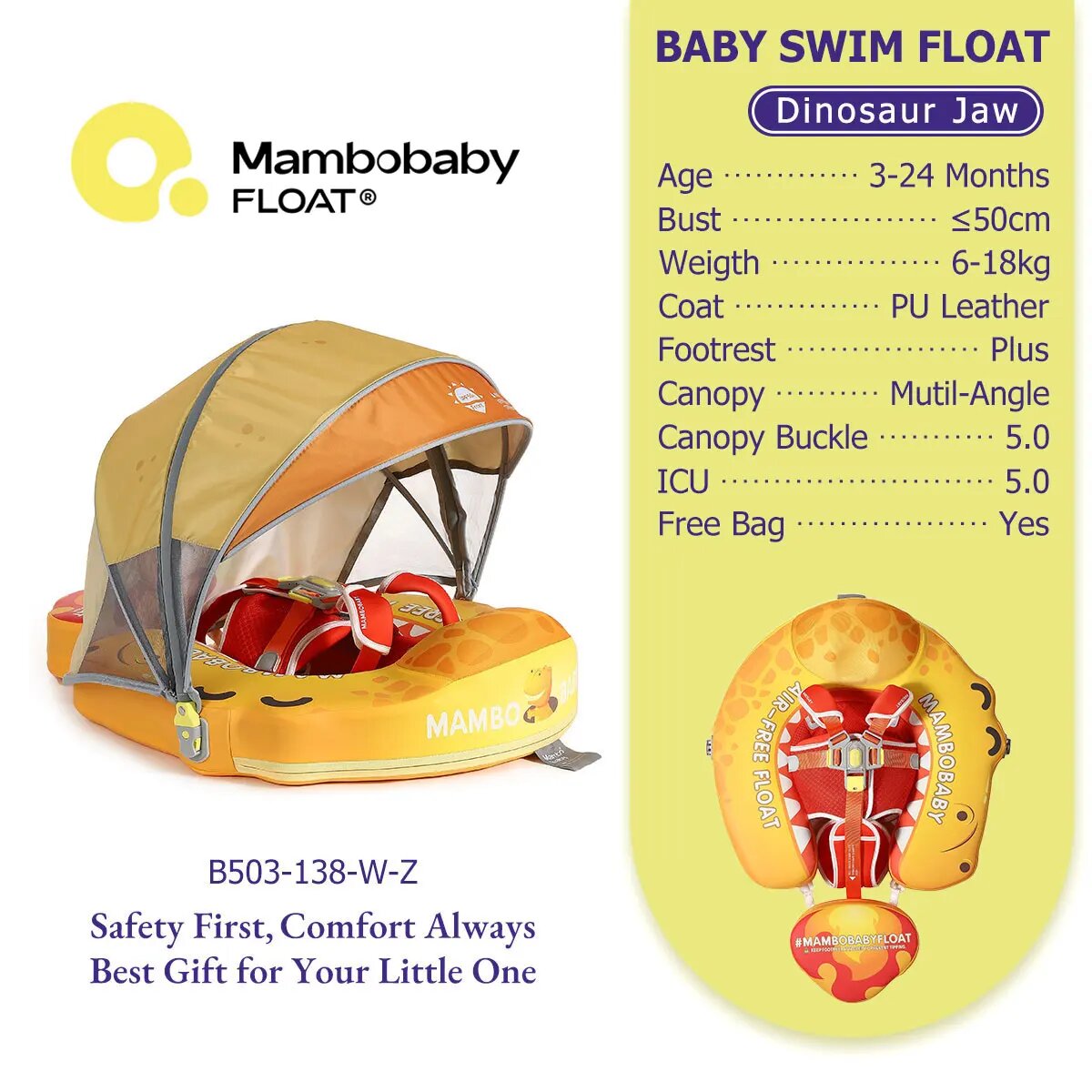 Детский поплавок Mambobaby B503-150-W-Z Crocodile Jaw