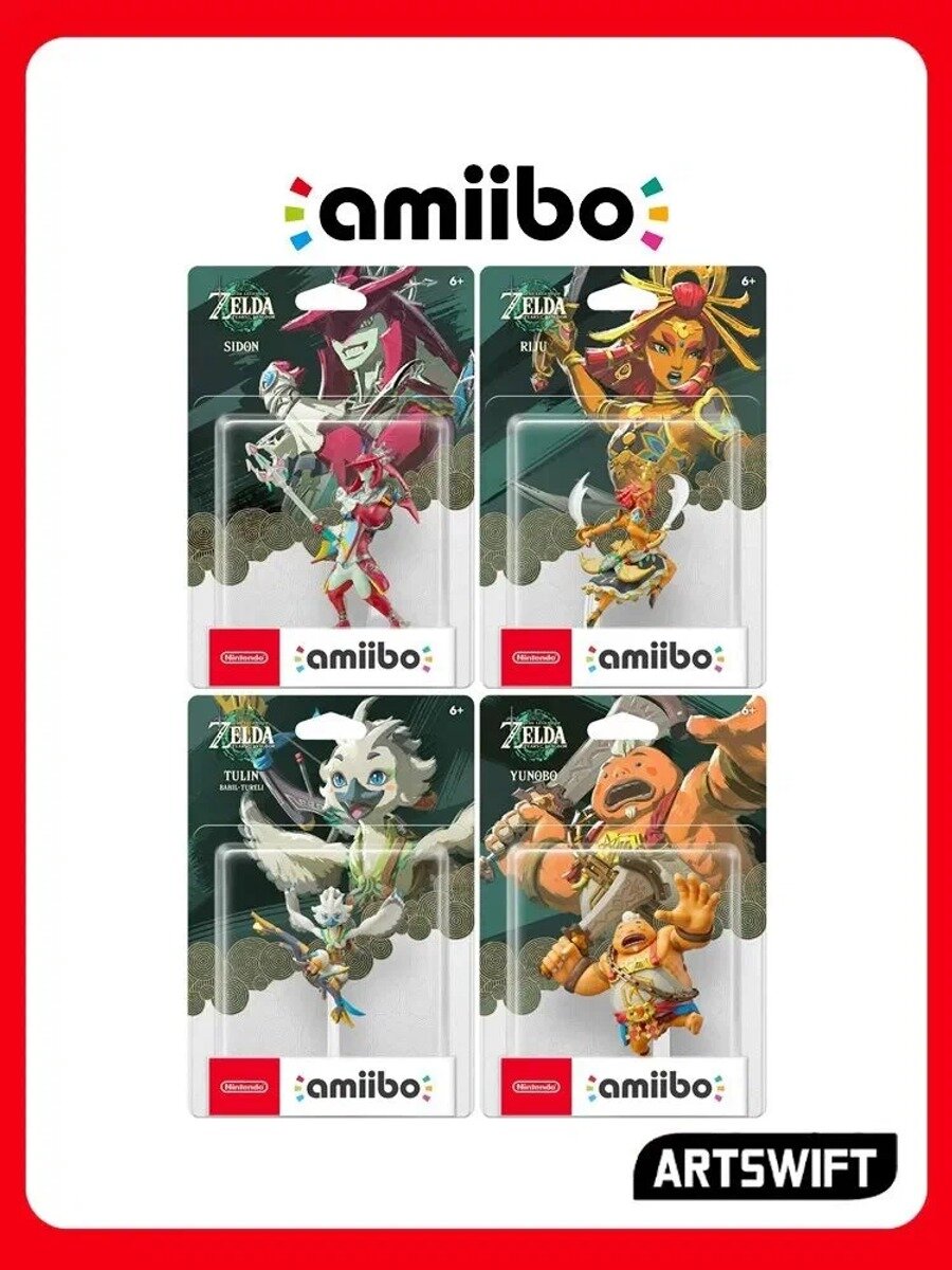 Nintendo amiibo Фигурка Riju +Sidon + Tulin + Yunobo (The Legend of Zelda Collection)
