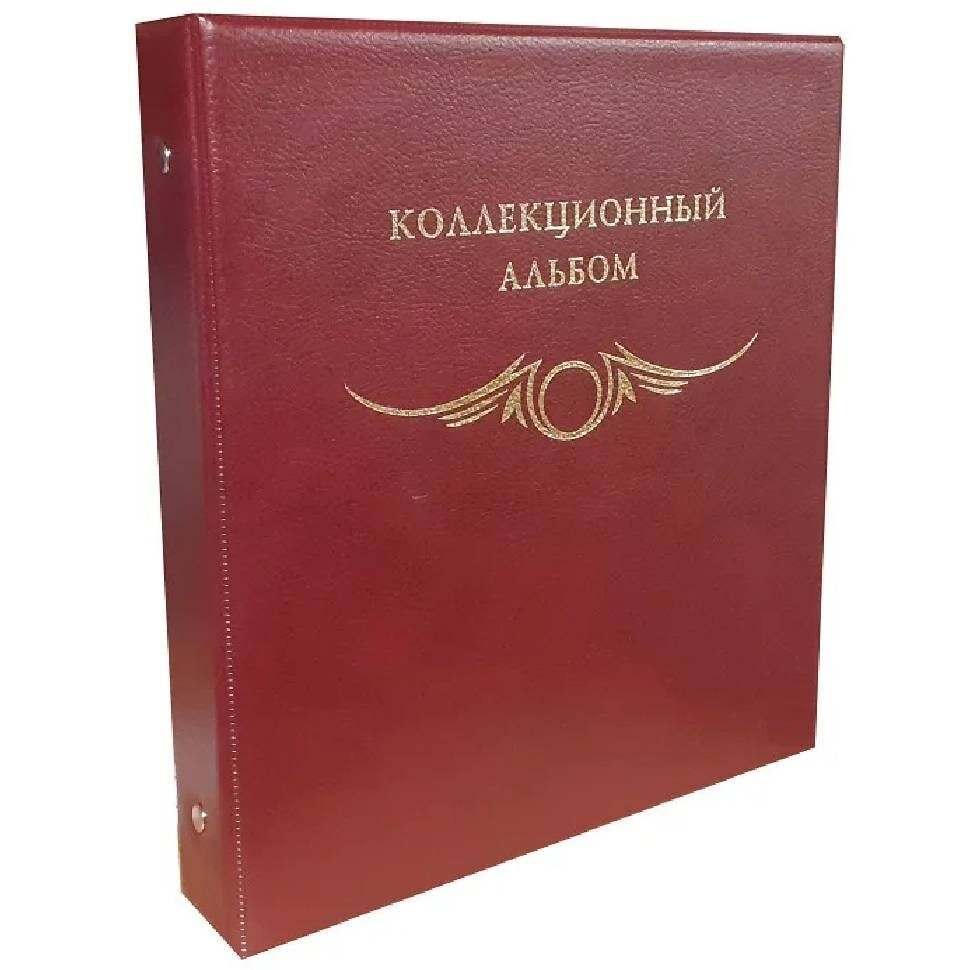 Альбом "коллекционный" для фотографий с 20 черными двусторонними листами на 96 фотографий. Серия "стандарт". Цвет бордо.