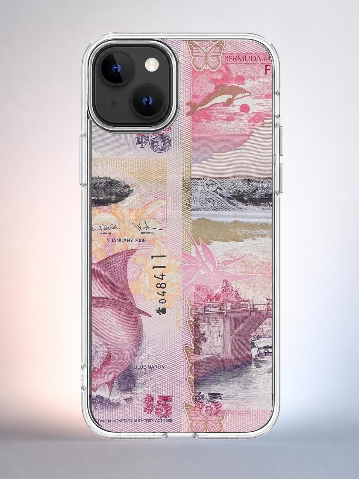 Чехол iphone 12 Банкнота Бермуд Y2K Indie Sleaze