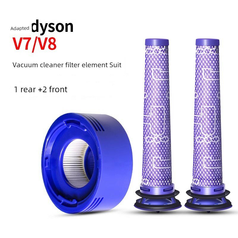 Набор передних и задних HEPA-фильтров для пылесосов Dyson V7 V8, полная система фильтрации пыли