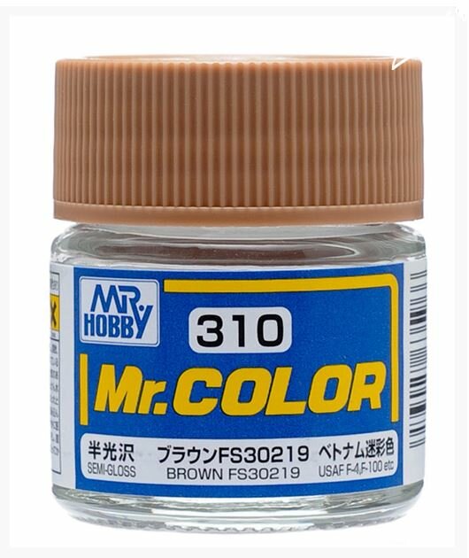 C310 краска художественная т. м. MR.HOBBY 10мл BROWN FS30219