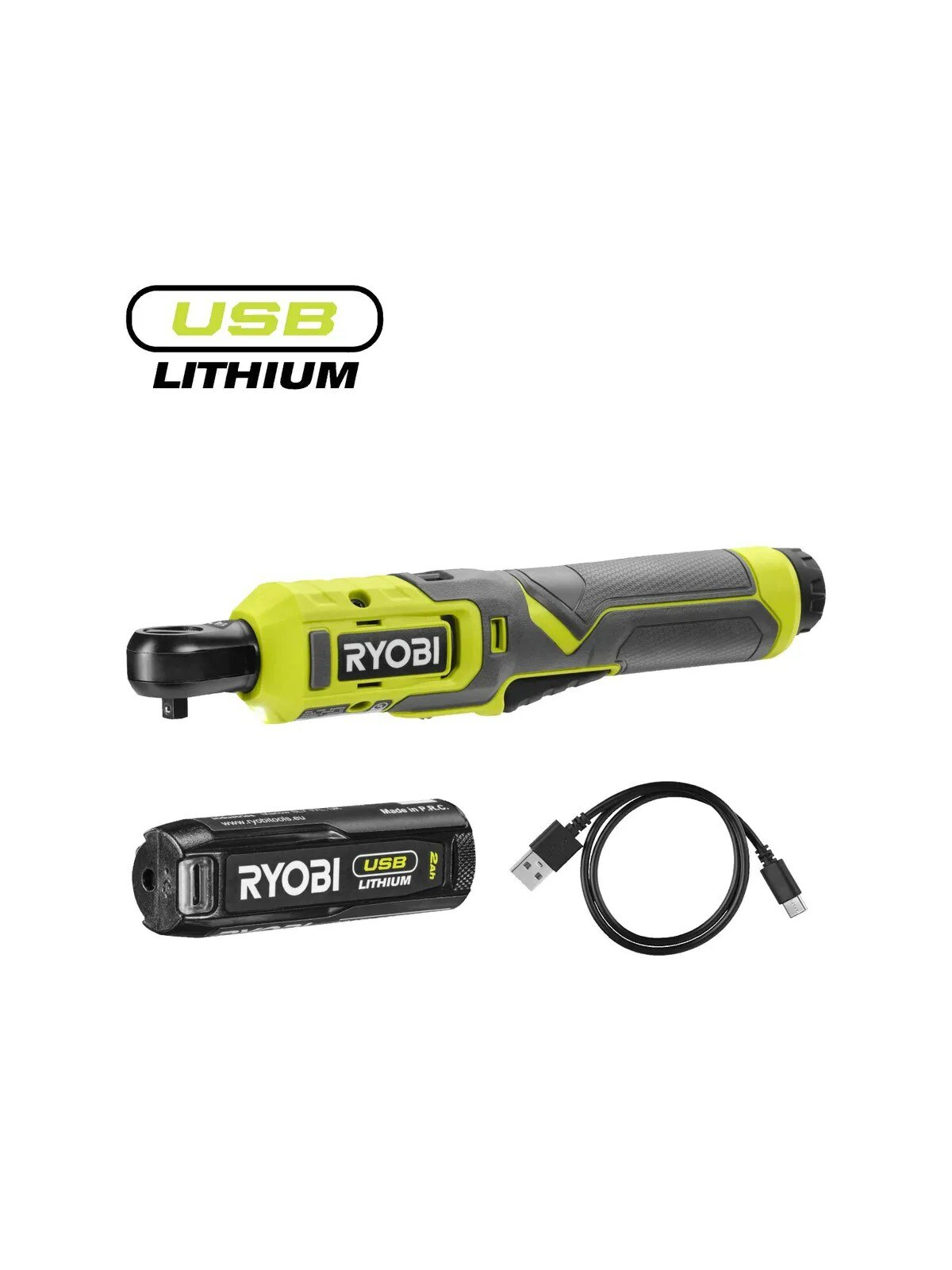 Аккумуляторная трещоточная отвертка Ryobi RR14W4-120G, 4 В, 1 АКБ 2.0 Ач, 8 Нм, HEX 1/4", арт. 5133006255