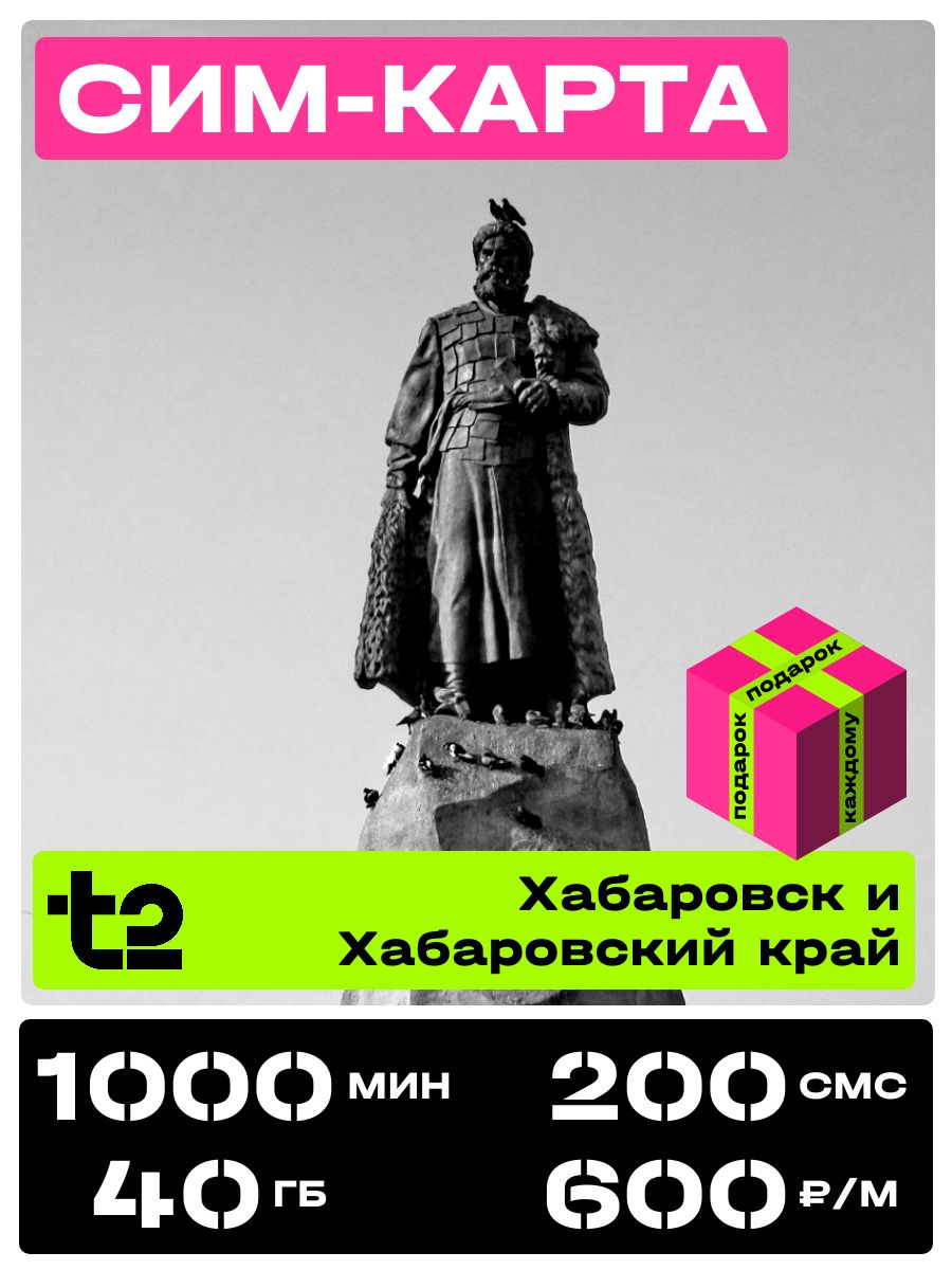 Сим карта теле 2. t2 SIM-карта тариф Партнер М Хабаровский край. 1000 минут за 600 рублей в месяц.