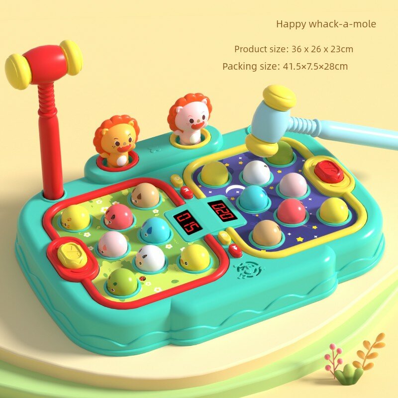 Большая электрическая игра «Бей-мышку» для детей 1-3 лет, работающая от батареек с функцией счета очков