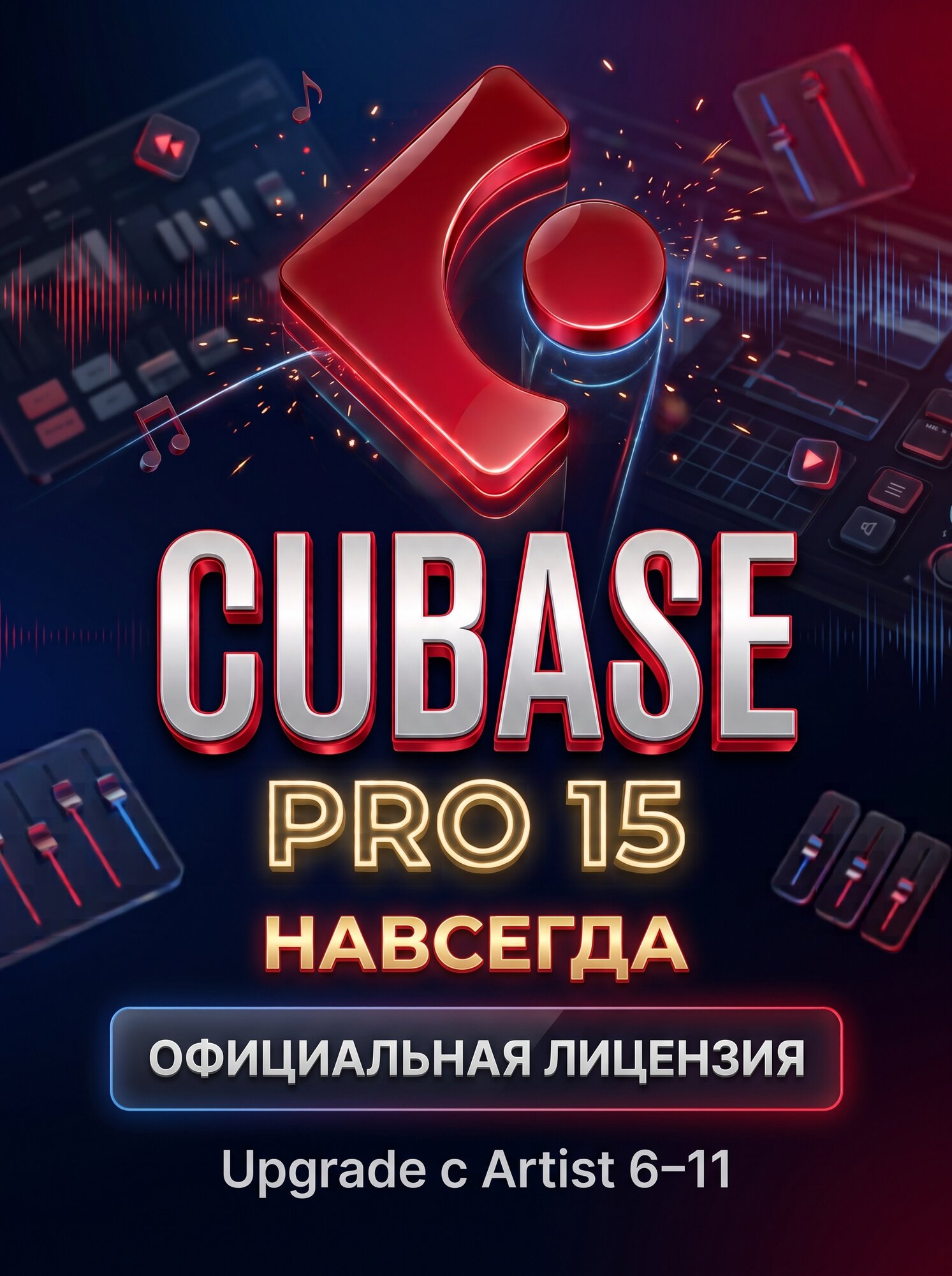 Cubase Pro 15 Upgrade с Artist 6–11 — переход с Artist 6–11 — Официальная лицензия — Кубасе Про 15