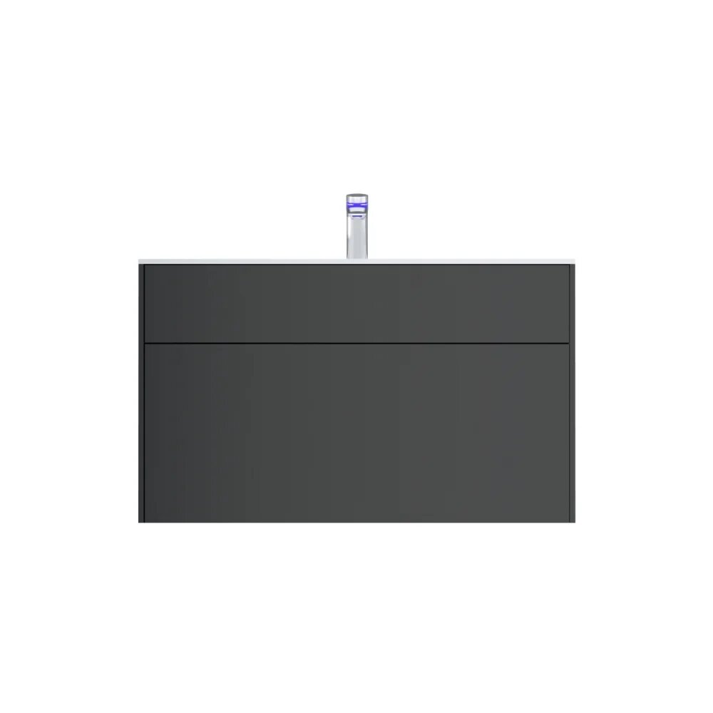 Тумба под раковину без столешницы AM.PM Inspire V2.0 100 подвесная, серая, матовая, из МДФ, тумба для ванной, с ящиками, с доводчиками