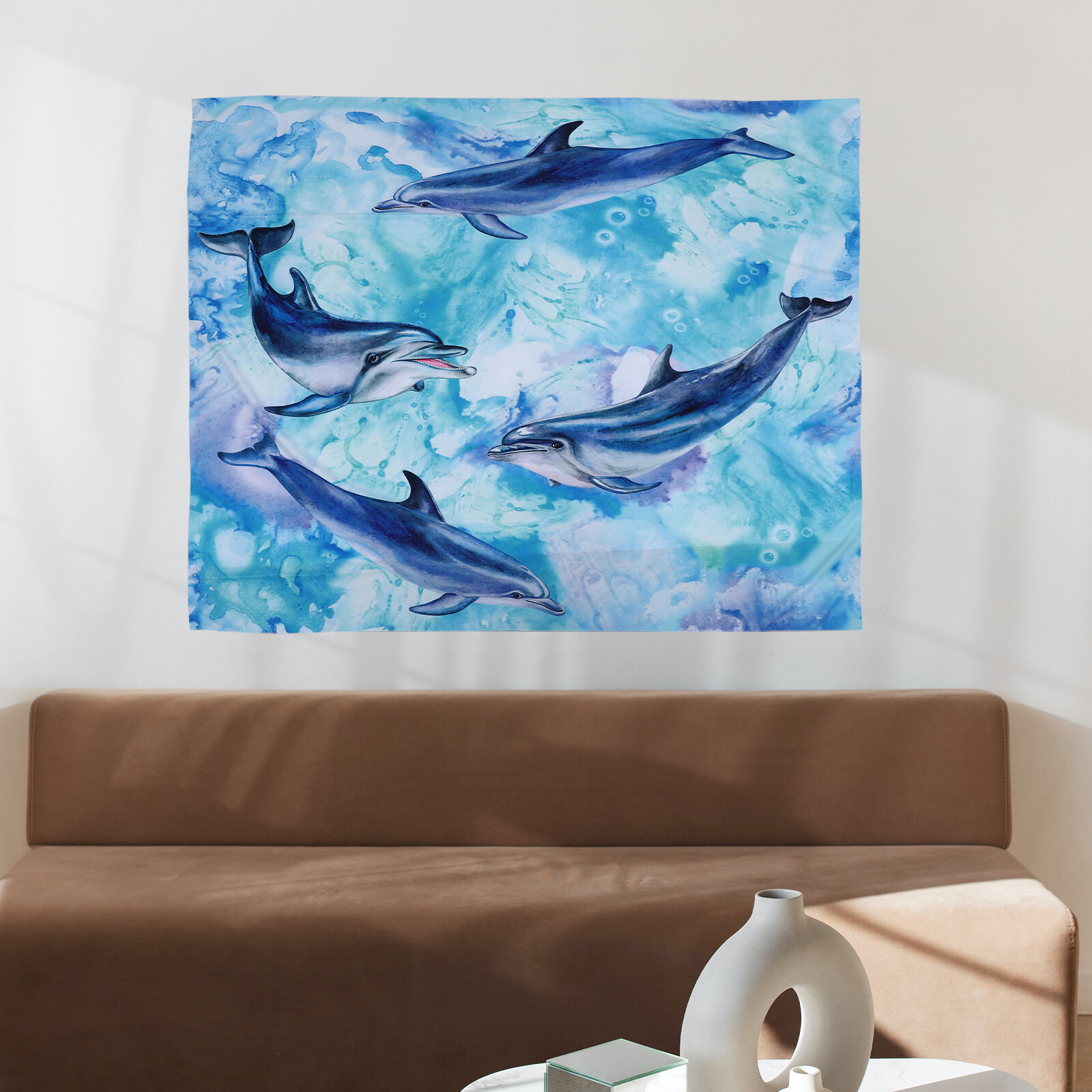 Полотно С Морскими Животными Из Полиэстера Для Детской Комнаты 150x130x0 2cm