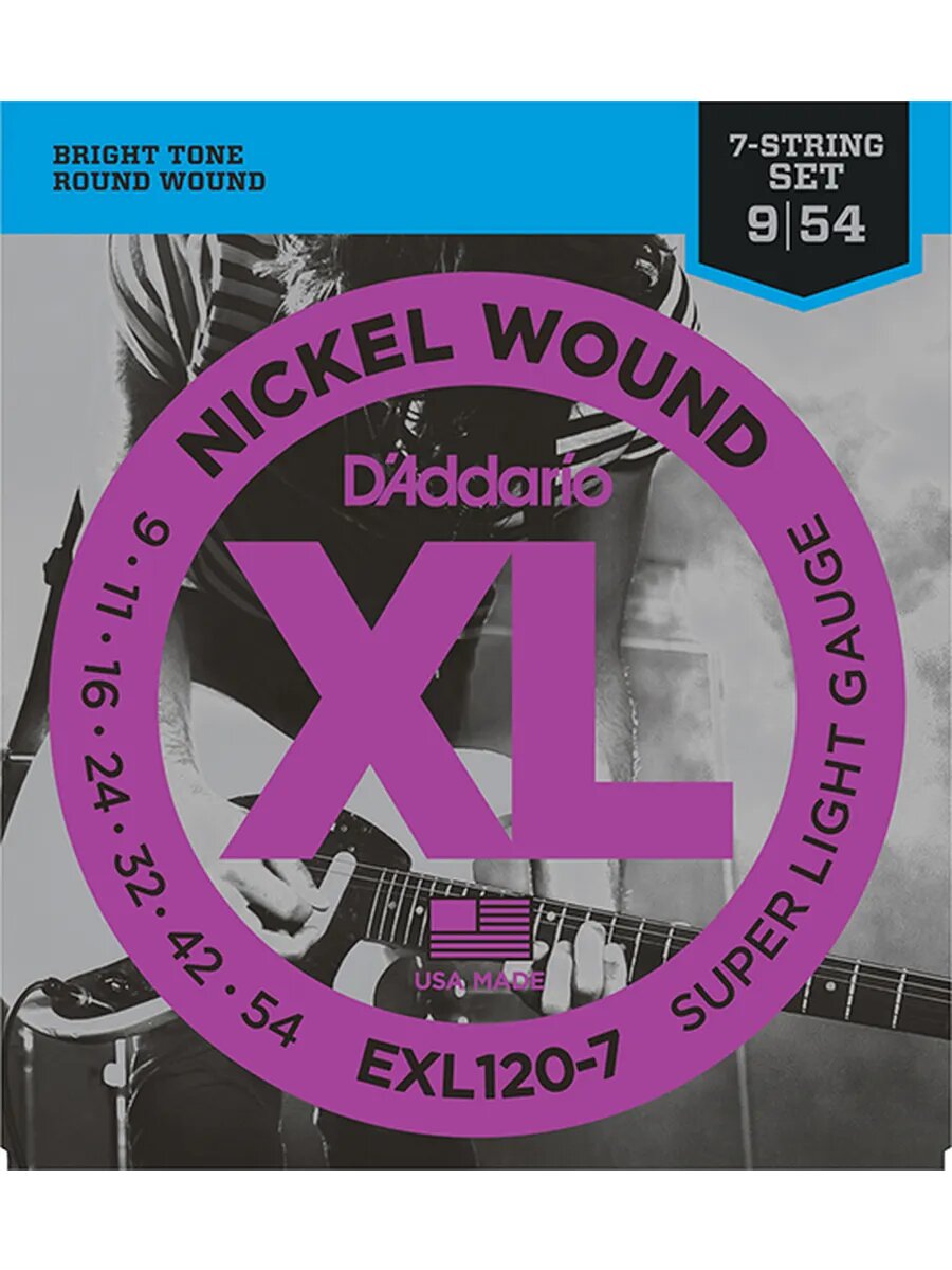 EXL120-7 XL NICKEL WOUND Струны для 7-струнной электрогитары