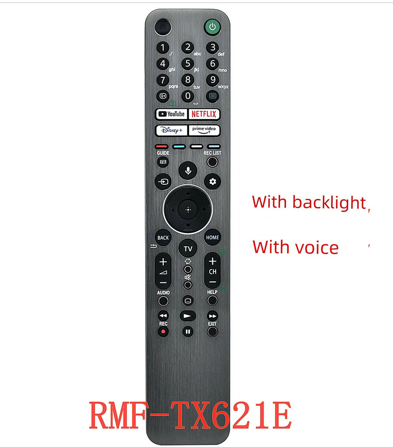 Пульт ДУ Sony RMF-TX621E с голосовым управлением и подсветкой для телевизора Sony Bravia, замена