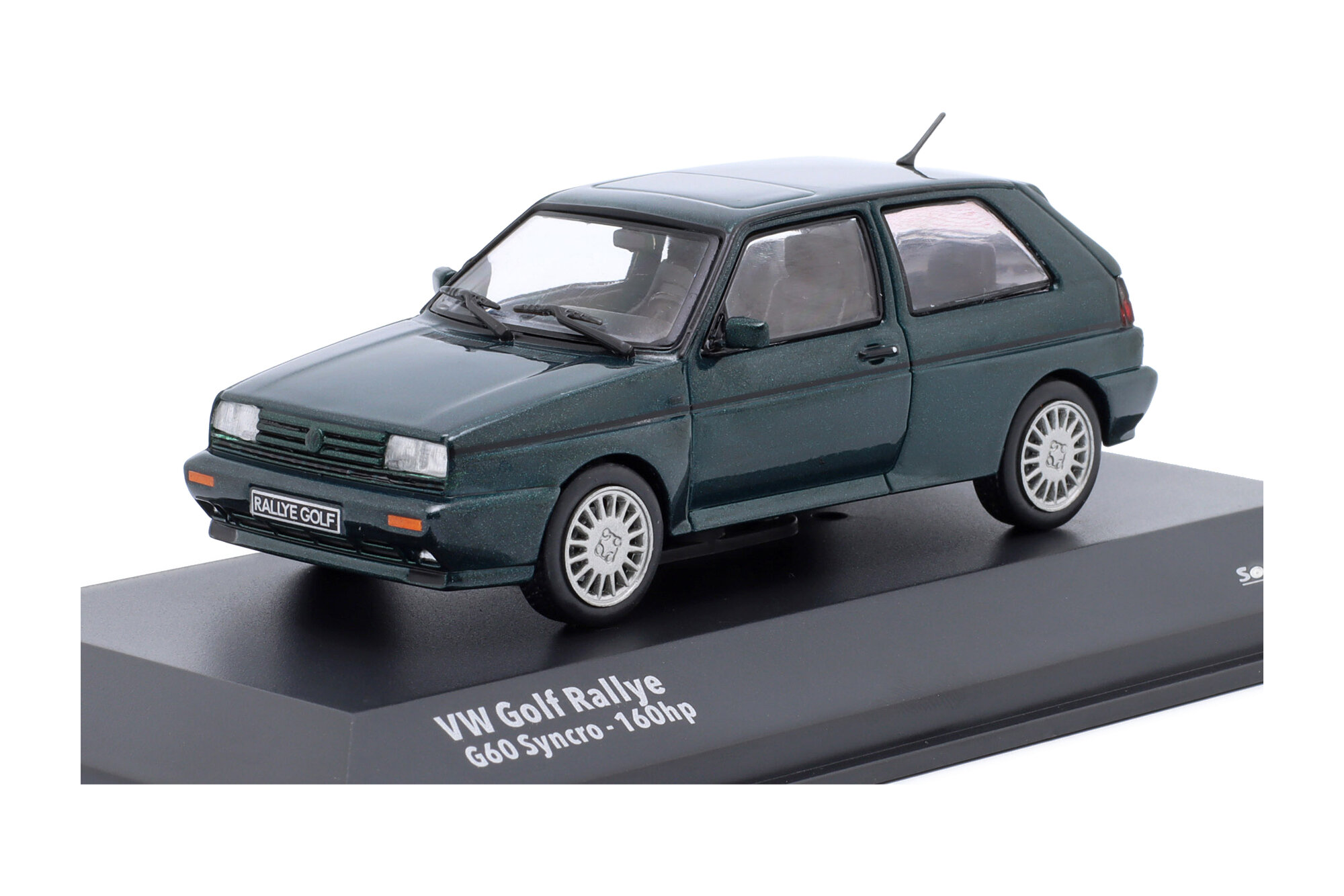 Модель коллекционная SOLIDO Vw volkswagen golf 2 G60 syncro rallye dark green metallic