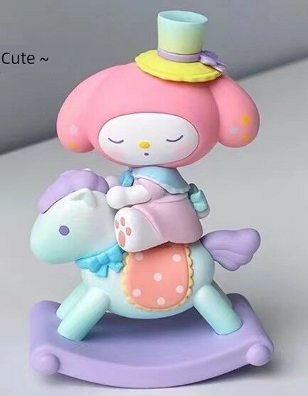Фигурка MINISO My Melody Sleeping Heart to Heart Wooden Horse Blind Box Открытая проверенная PVC коллекционная