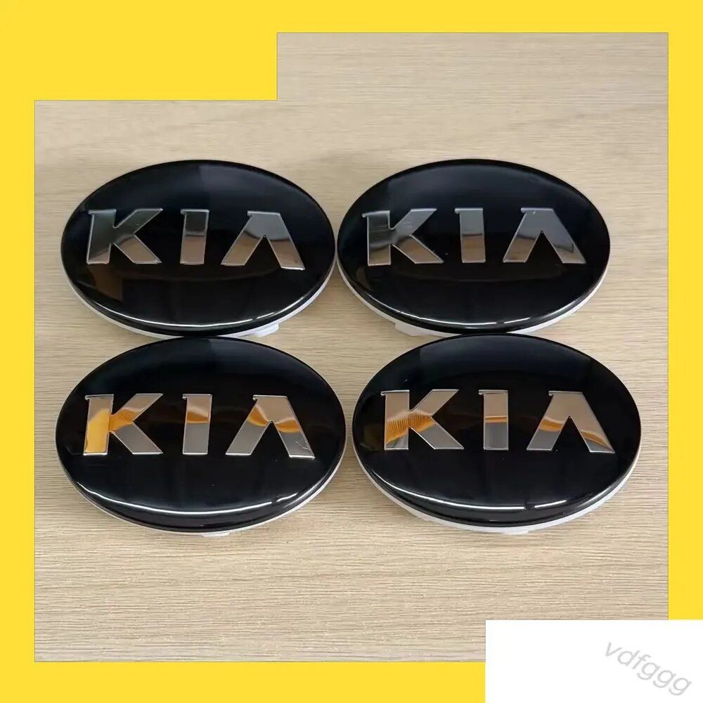 Колпачки заглушки на литые диски Киа /KIA Sorento K2 K3 K4 k5 размер 58/49/12 мм, комплект 4 шт.-ngh