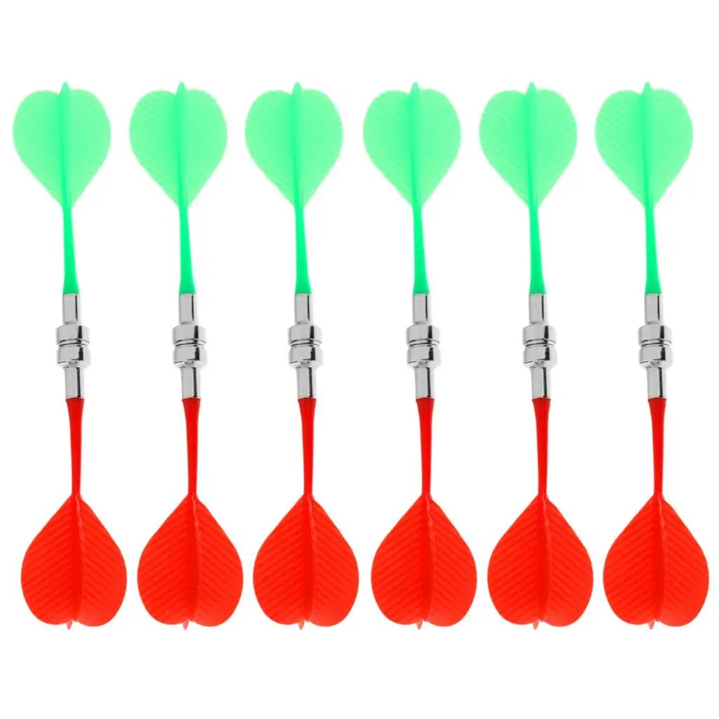 Магнитные дротики Tooyful 12 шт, синий+желтый, красный+зеленый Red Green
