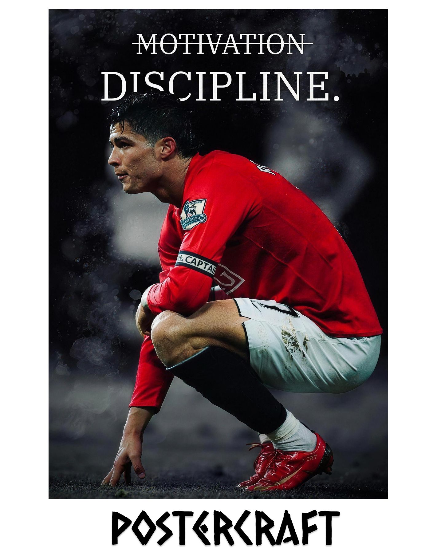 Постер Мотивация "Дисциплина" (Cristiano Ronaldo / Криштиану Роналду), А3, глянц, 42х29.7см