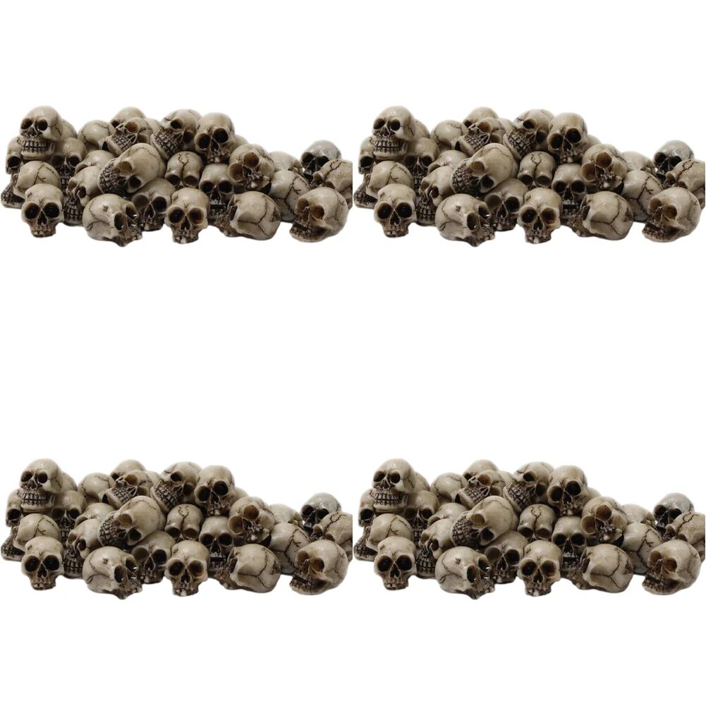 Миниатюрные фигурки черепов для Хэллоуина 80pcs