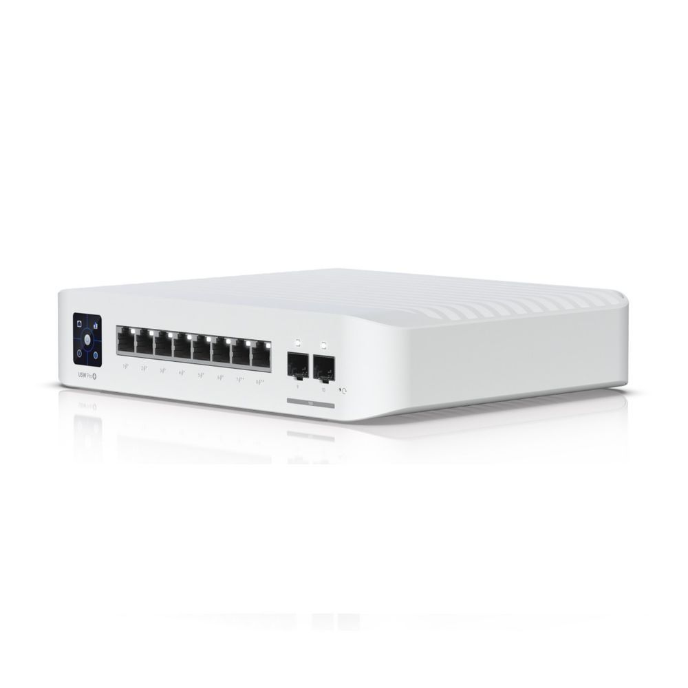 Ubiquiti Unifi Enterprise 8 Po, 8-port, Layer 3 switch with 2.5 GbE PoE+ output. 120W